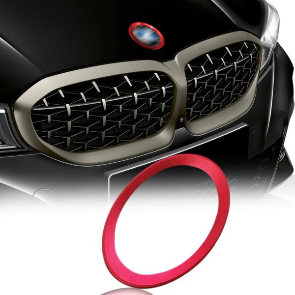 商品名:  Xotic Tech 1pc Front Hood Rear Trunk Emblem Logo Surrounding Ring Decoration Cover Trim Compatible with BMW 1 3 5 ...