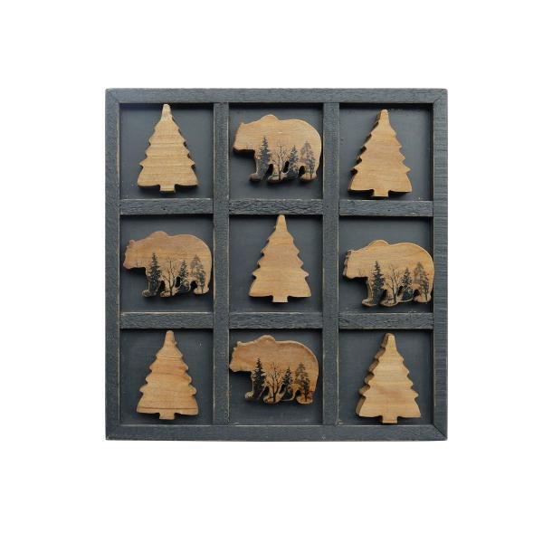 商品名: NIKKY HOME かわいい熊 装飾木製ボード 旅行ゲーム タックトゥ 楽しい NIKKY HOME Cute Bear Decorative Wooden Board Travel Game Tic Tac Toe for F...