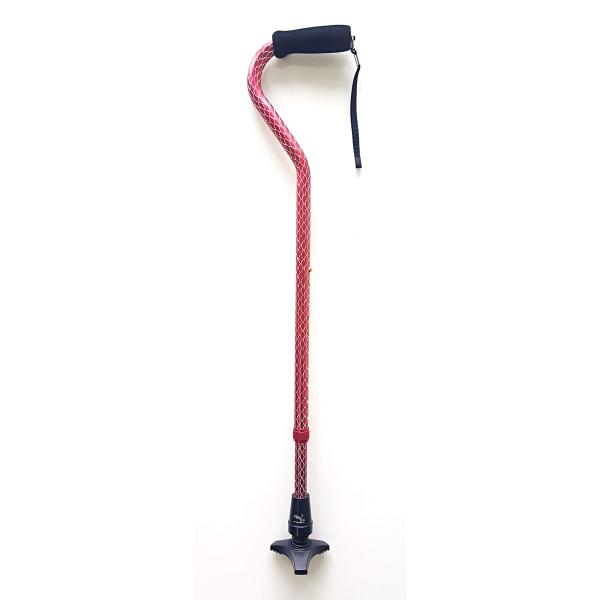 商品名: FlexTIP-Mini フレキシブル3インチ三脚杖 (赤) - ファッショナブルなウォーキングケーン - ソフトラバーチップ - トリプルアクションデザイン:衝撃を吸収、曲げ、回転 - ソフトフォームハンドル 軽量 調節可能 F...