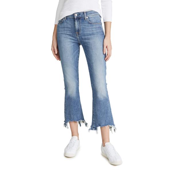 商品名: 7 For All Mankind Women's High Waist Slim Kick with Chewed Hem Jeans, Sloan Vintage, Blue, 26 7 For All Mankind Wom...