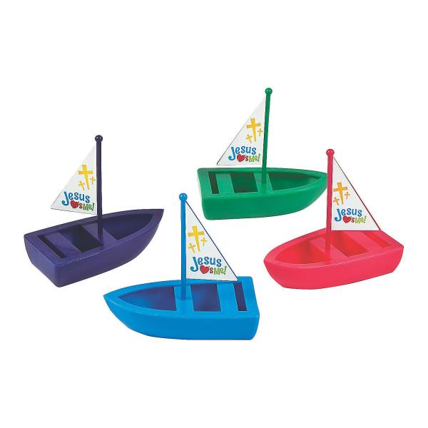 商品名: Fun Express Jesus Loves Me おもちゃボート - VBS 日曜学校と宗教玩具 - 12ピース Fun Express Jesus Loves Me Toy Boats - VBS, Sunday Schoo...