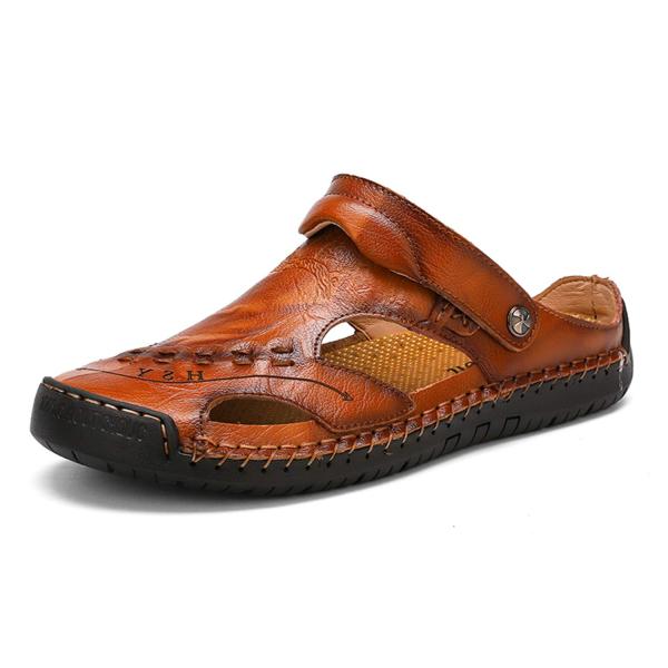 商品名: [MIXSNOW] メンズ TX868 US サイズ: 8 (D) M US=EU size 41 カラー: ブラウン MIXSNOW Mens Leather Sandals Summer Casual Water Shoes ...