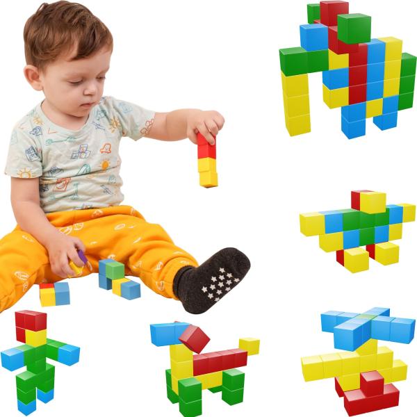 商品名:  Intock Magnetic Blocks, Magnetic Cubes Educational Toys, Original Award Winning Magnetic Building Blocks for Kids,...