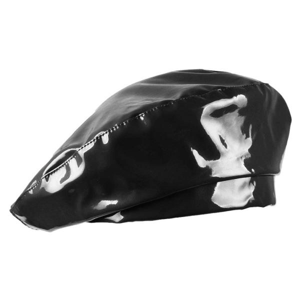 商品名: UTALY HAT レディース US サイズ: One_Size カラー: ブラック UTALY Patent Leather French-Beret Hat PU Dancing Cap Captain Women (Size...