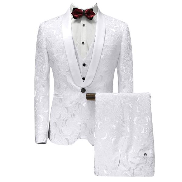 商品名: Wemaliyzd SUIT メンズ US サイズ: US/UK:36R&amp;EU:46R/Jacket Chest:38" カラー: ブルー Wemaliyzd Men's 3 Pieces Jacquard Wedding...