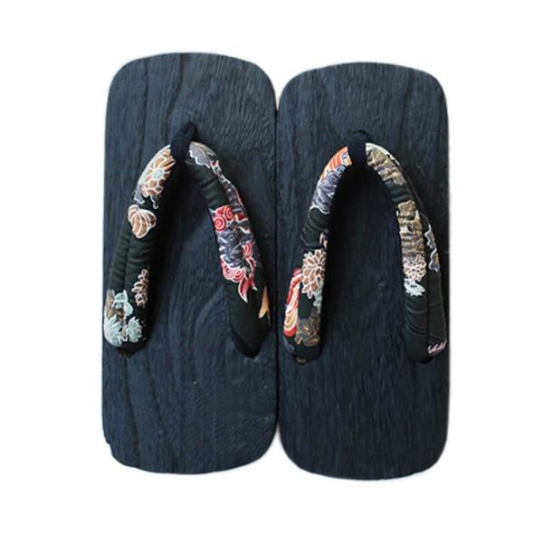 商品名: 和風大サイズ黒木製スリッパ忍者フリップフロップ下駄サンダル下駄コスプレ/レジャー、E-02 FANCY PUMPKIN Japanese Style Large Size Black Wooden Slippers Ninja F...