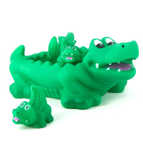 商品名:  Srenta 4pc Alligator Bath Play Set, One Large with 3 Baby Alligators Bathtime Toysブランド: Srenta商品サイズ: Small高さ: 20.0...