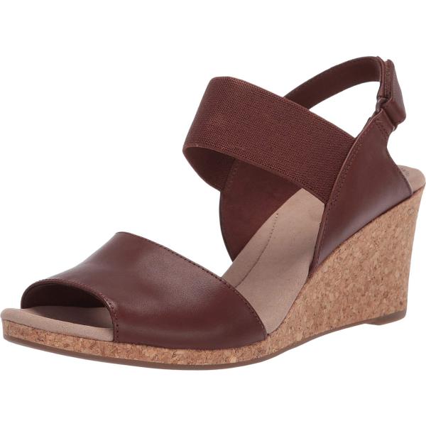 商品名: Clarks Women's Lafley Lily Wedge Sandal, Tan Leather, 100 M US Clarks Women's Lafley Lily Wedge Sandal, Tan Leather...