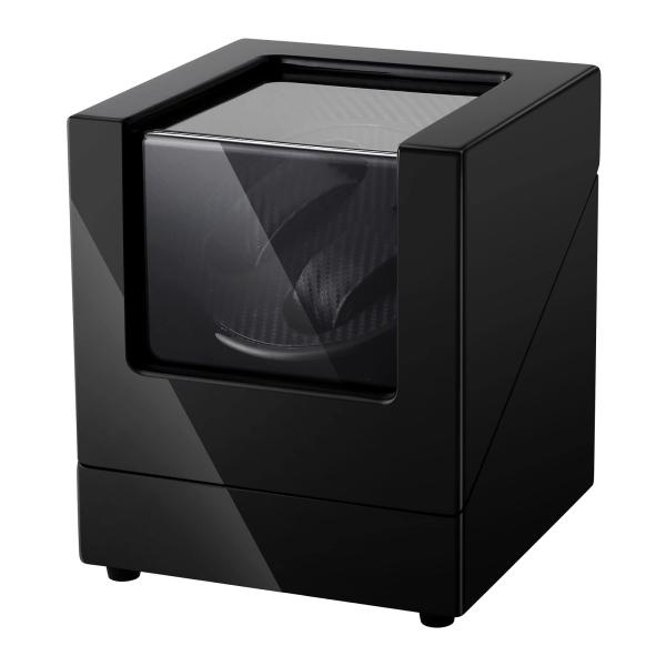 商品名: Kranich-自動巻きダブルウォッチワインダーボックス 父の日ギフト 彼または彼女への高級木製収納ケース 機械式時計ワインダー用 静音モーター付き 5回転モード ブラック Uten Automatic Double Watch ...