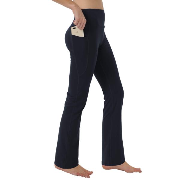 商品名: puutiin PANTS レディース US サイズ: X-Large カラー: ブラック Keolorn Women's Bootleg Yoga Pants with Hidden Pockets Tummy Control ...