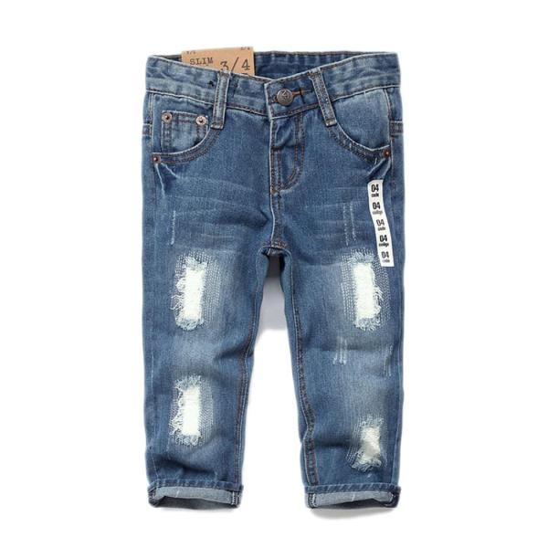 商品名: Kidscool ベイビー＆トドラー リップドホール スリム ソフト ジーンズ US サイズ: 6-12 Months カラー: ブルー KIDSCOOL SPACE Baby Girl Boy Jean,D Ring Elast...