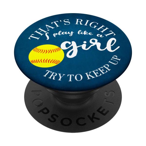 商品名:  I Play like A Girl Softball Pitcher Smartphone Holder PopSockets Grip and Stand for Phones and Tabletsブランド: Softba...