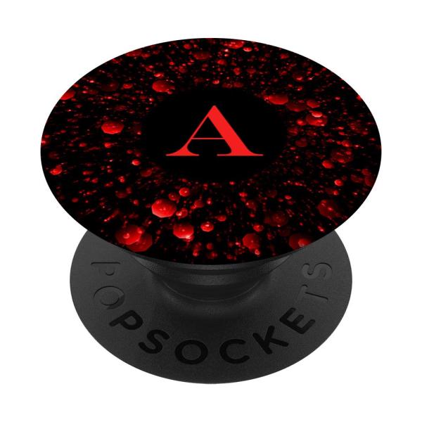 商品名:  Phone Pop Up Holder,Space Galaxy Black and Red Cool Letter A PopSockets PopGrip: Swappable Grip for Phones &amp; T...