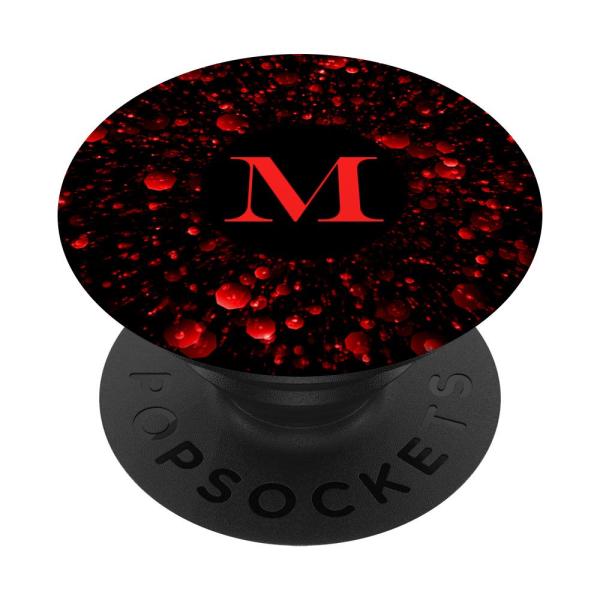 商品名:  Phone Pop Up Holder,Space Galaxy Black and Red Cool Letter M PopSockets Grip and Stand for Phones and Tabletsブランド:...