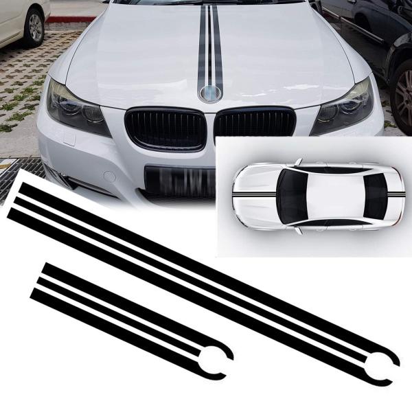 商品名:  Xotic Tech JDM Hood Stripe Sticker Sporty Racing Car Body Rear Trunk Vinyl Decal Trim Compatible with BMW 1 2 3 5 ...