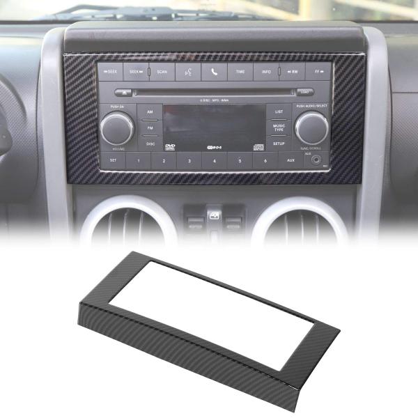 商品名: 車のセンターコンソールCDトリムパネルカバー装飾フレーム 2007-2010年式ジープラングラーJKU用 for Jeep JK Accessories JeCar for JK Center Console Dash CD Pa...