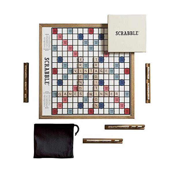 商品名: WS Game Company スクラブル デラックス ヴィンテージエディション 回転ゲームボード付き WS Game Company Scrabble Deluxe Vintage Edition with Rotating G...