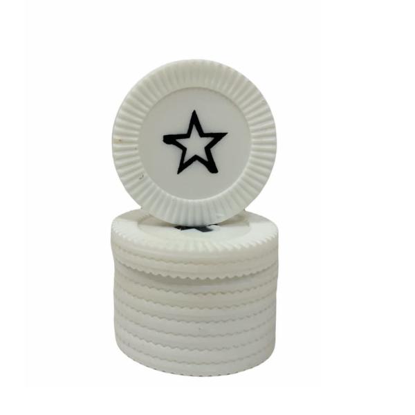 商品名: MilesMagic Magician's Set of 10 ESP Chips Mentalism Gimmick Mind Reading Symbols Prediction Magic Trick, White Mile...