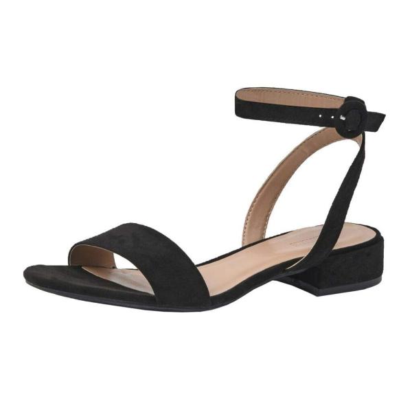 商品名: Cushionaire レディース Nila ワンバンド ローブロックヒールサンダル + 幅広, ブラック, 8.5 Wide CUSHIONAIRE Women's Nila one band low block heel sa...