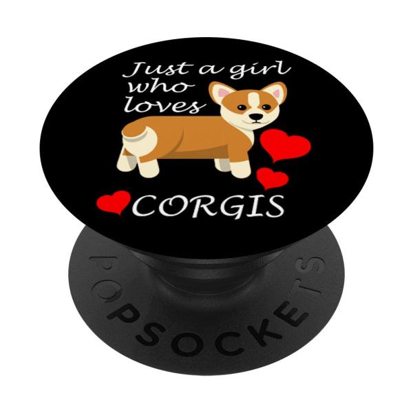 商品名:  Cell Phone Pop Up Grip Holder,Just a Girl Who Loves Corgis PopSockets Grip and Stand for Phones and Tabletsブランド: C...