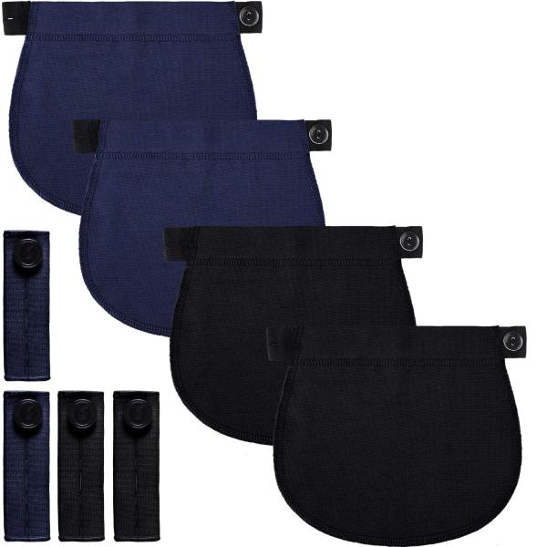 商品名: 調節可能なマタニティパンツ エクステンダー ウエストバンド エクステンダー パンツ ボタンエクステンダー US サイズ: Large カラー: ブラック Syhood Adjustable Maternity Pants Exte...