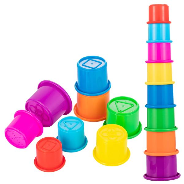 商品名:  Driddle Colorful Stacking &amp; Nesting Cups - 8 Cups Fun Color Learning Toy - Great Bath &amp; Beach Toy for Baby...