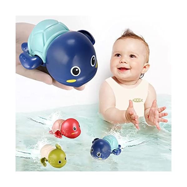 商品名:  TOHIBEE Bath Toys, 3 Pack Cute Swimming Turtle Bath Toys for Toddlers 1-3, Floating Wind Up Toys for 1 Year Old Bo...