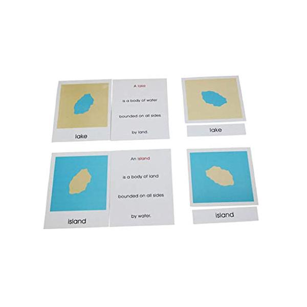 商品名:  Land and Water Forms Card Set- Montessori Materials Geography Educational Tools Preschool Early at-Home Learning T...