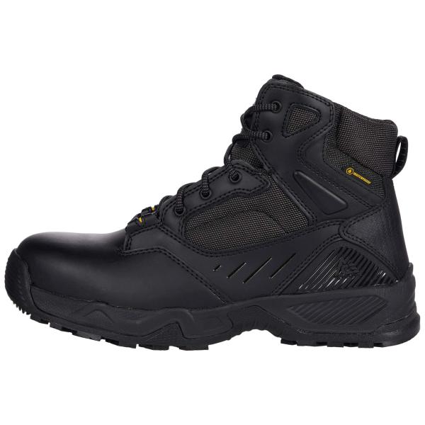 商品名:  Shoes for Crews Defender, Men's 6" Nano Composite Toe (NCT) Non-Slip Work Boots, Water Resistant, Black, Men's Siz...
