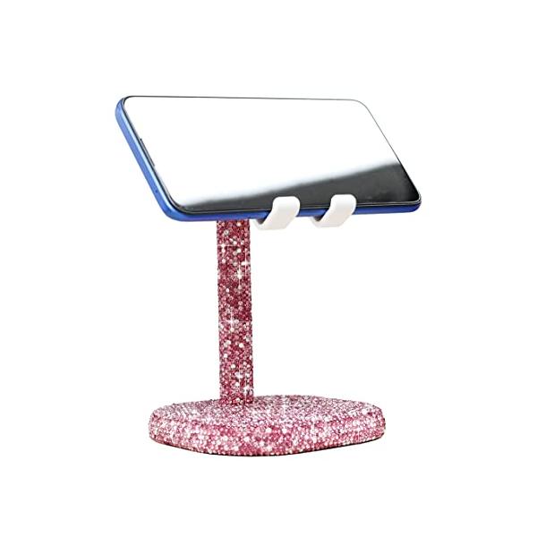 商品名: キラキラ光るラインストーンクリスタル電話スタンド 調節可能な携帯電話スタンド デスク用電話ホルダー デスクトップホルダー クレードル iPhone Xs Xr 8 7 6s Plus 11 Pro Max Samsung スマート...