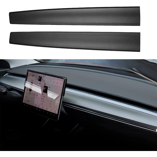 商品名: Topfit Model 3 and Model Y Dash ABS マットカーボンファイバー キャップカバー ダッシュボードステッカー Tesla Model 3&amp;Yラップアクセサリー (M3/Yダッシュ) Topfi...