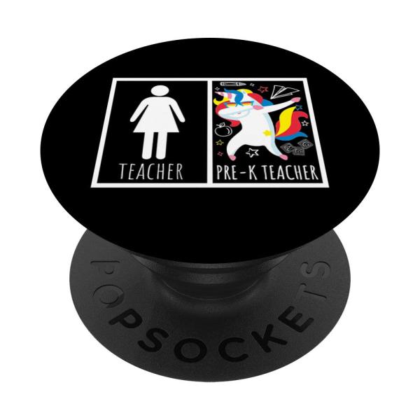 商品名:  Pre-K Teacher Dabbing Unicorn Funny Back To School Girl Gift PopSockets Grip and Stand for Phones and Tabletsブランド:...