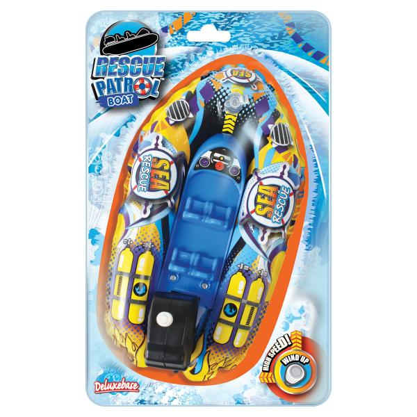 商品名:  Rescue Patrol Boat - Ocean from Deluxebase. Wind Up Bath Toy Boats for Kids. Ocean-Themed Floating Boat Toy with W...