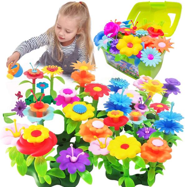 商品名: Scientoy Flower Garden Building Toys, Girl Toys Build a Garden, 130 PCS Flower Pretend Gardening Gift for Kids, Flo...