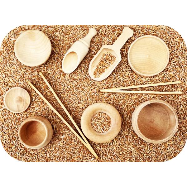 商品名:  JANOK Wooden Sensory Bin Tools|USA Made|Sensory Bin Toys|Toddler Sensory Bin|Wooden Scoops and Tongs for Transfer ...
