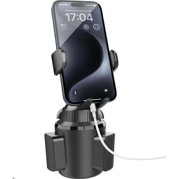 商品名: APPS2Car ソリッドカップホルダー 携帯電話マウント 車 トラック用 クイックエクステンション ロングアーム 高速回転 高さ360度回転 ロープロファイル ユニバーサルモバイルマウント すべての携帯電話 iPhoneに対応 ...