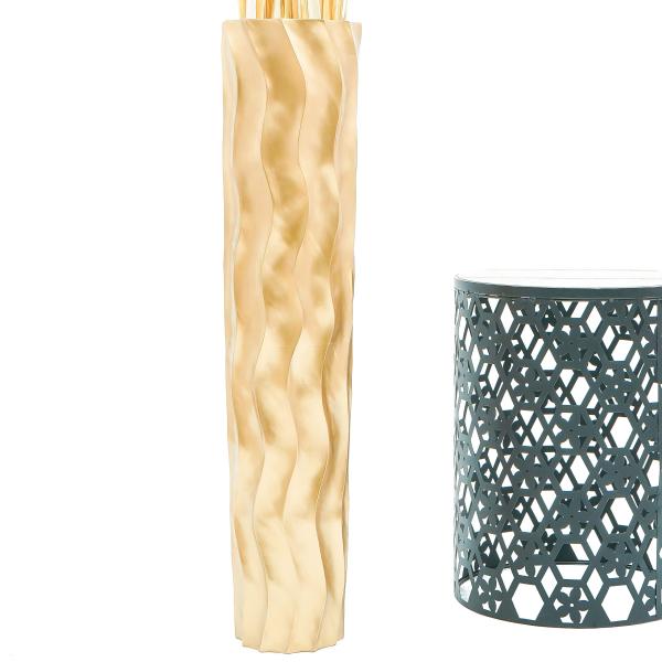 商品名: Leewadee トールビッグフロアスタンディング花瓶 室内装飾 25x25x90cm マンゴーウッド ゴールデン Leewadee Large Gold Home Decor Floor Vase ? Wooden 36 inc...