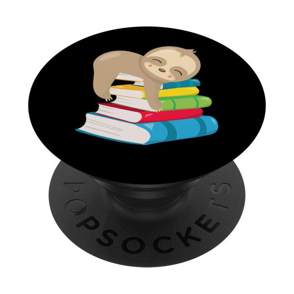 商品名:  Sloth Books Funny Animal Gift Sloths Book Reading PopSockets Grip and Stand for Phones and Tabletsブランド: Sloth Gift...