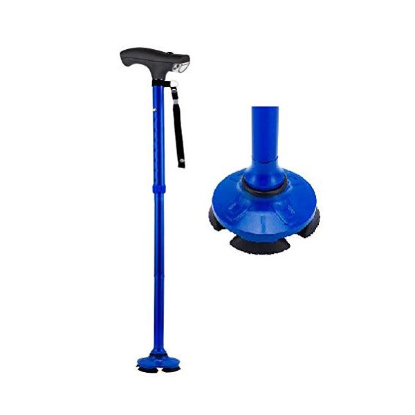 商品名: SteadyCane 自立式杖 4フィートとLight Hurry Before They are Gone - 最高の歩行杖 - テレビでおなじみ - 折りたたみ式 - 調節可能 - リストストラップ(ブルー) SteadyCa...