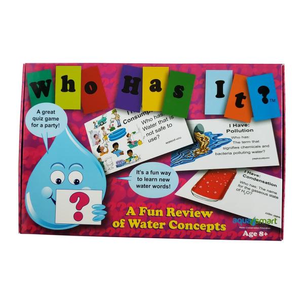 商品名:  AquaSmart Conserve Planet STEAM-Based Water Conservation Learning, Super Fun, Who has It? Boxed Game, 26 Quiz Card...