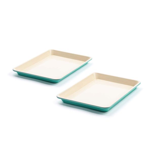 商品名: GreenLife Healthy Ceramic ノンスティック ターコイズ シートパン 2個セット 13インチ x 9インチ (CC003905-001) GreenLife Healthy Ceramic Nonstick,...