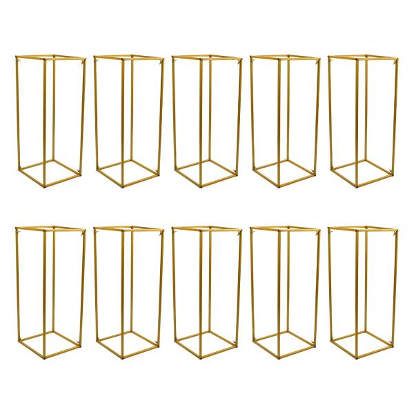 商品名: TFCFL 4/10個 ゴールド ウェディング フラワー スタンド メタル 花瓶 コラムスタンド 幾何学的 センターピース 花瓶 (10個 80cm) TFCFL 4/10 Pcs Gold Wedding Flower Stan...