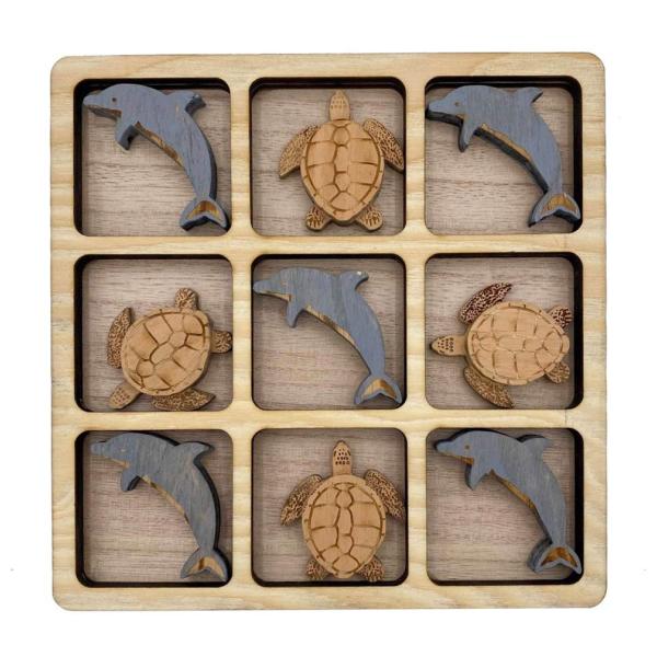 商品名: Barry-Owen 木製 Tic Tac Toe 装飾ボードゲーム 海の生き物 サイズ ワンサイズ Barry-Owen Wooden Tic Tac Toe Decorative Board Game, Sea Life, S...