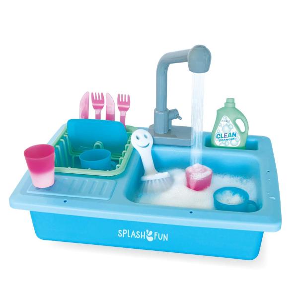 商品名:  The Bubble Factory SPLASHFUN Wash-up Kitchen Sink Play Set, Color Changing Play Cups &amp; Accessories, Running Wa...