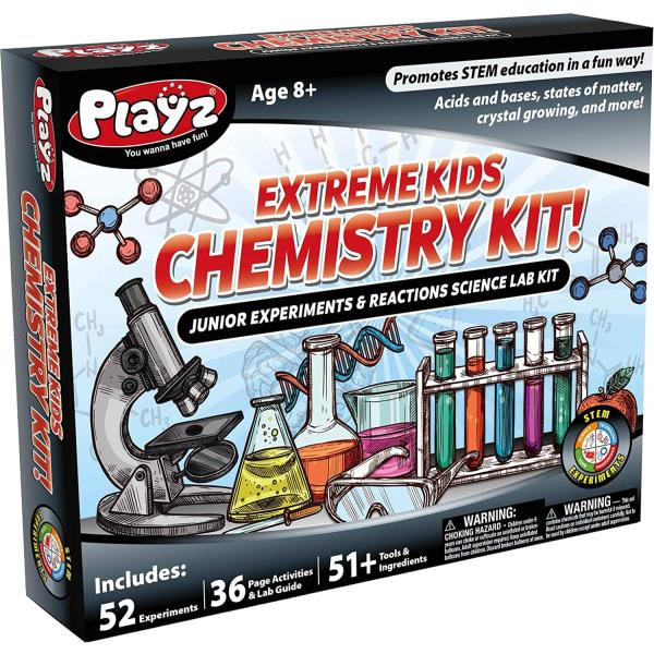 商品名:  Playz 52 Extreme Kids Chemistry Experiments Set - STEM Activities &amp; Science Kits for Kids Age 8-12 with 51+ To...
