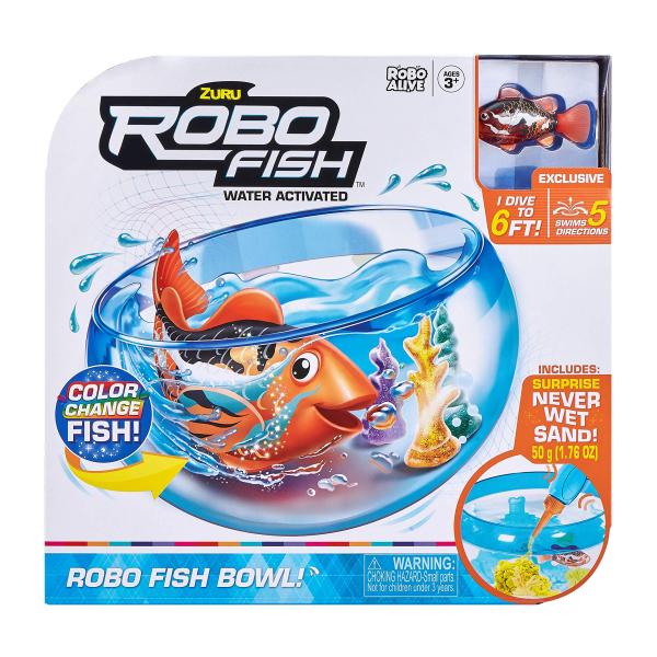 商品名: Robo Alive フィッシュプレイセット (7126) Robo Fish Water Activiated Swimming Pets Fish Bowl Playset by ZURU Color Changing Toy...