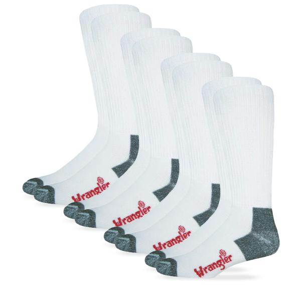 商品名: Wrangler Riggs Men's Non-Binding Boot Work Cotton Cushion Smooth Toe Socks 4 Pair Pack, White, Large Wrangler Riggs...