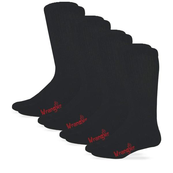 商品名: Wrangler Riggs Men's Non-Binding Boot Work Cotton Cushion Smooth Toe Socks 4 Pair Pack, Black, Large Wrangler Riggs...
