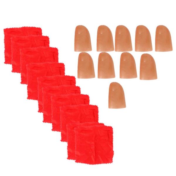 商品名:  NUOBESTY Toys 10 Sets Thumb Tip Disappearing Silk Trick Close Up Vanish Appearing Finger Trick Gimmick Halloween C...