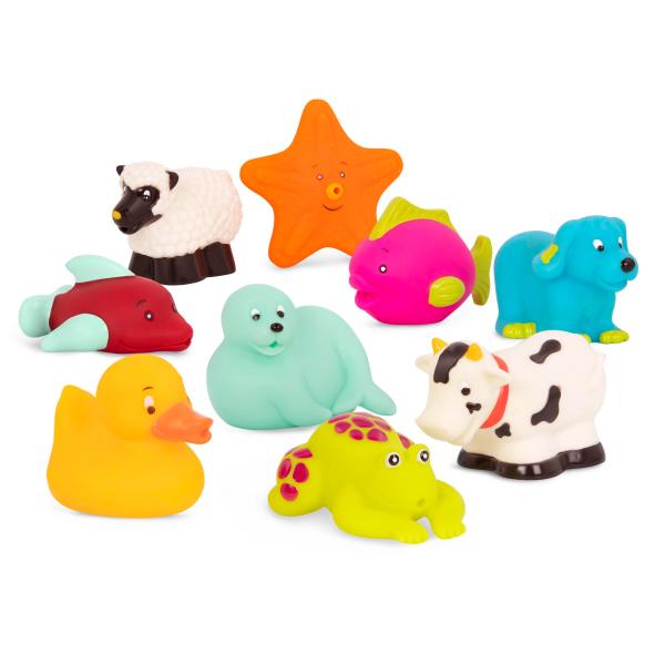 商品名:  B. toys- Animal Bath Squirts- Water Play- 9 Water Squirts ? Baby Bath Toys -Tub Toys For Babies ? 10 Months +ブランド:...